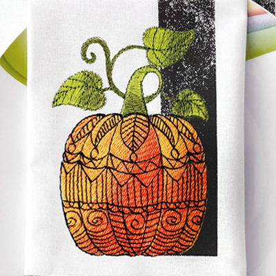 Autumn Pumpkins machine embroidery designs | Royal Present Embroidery