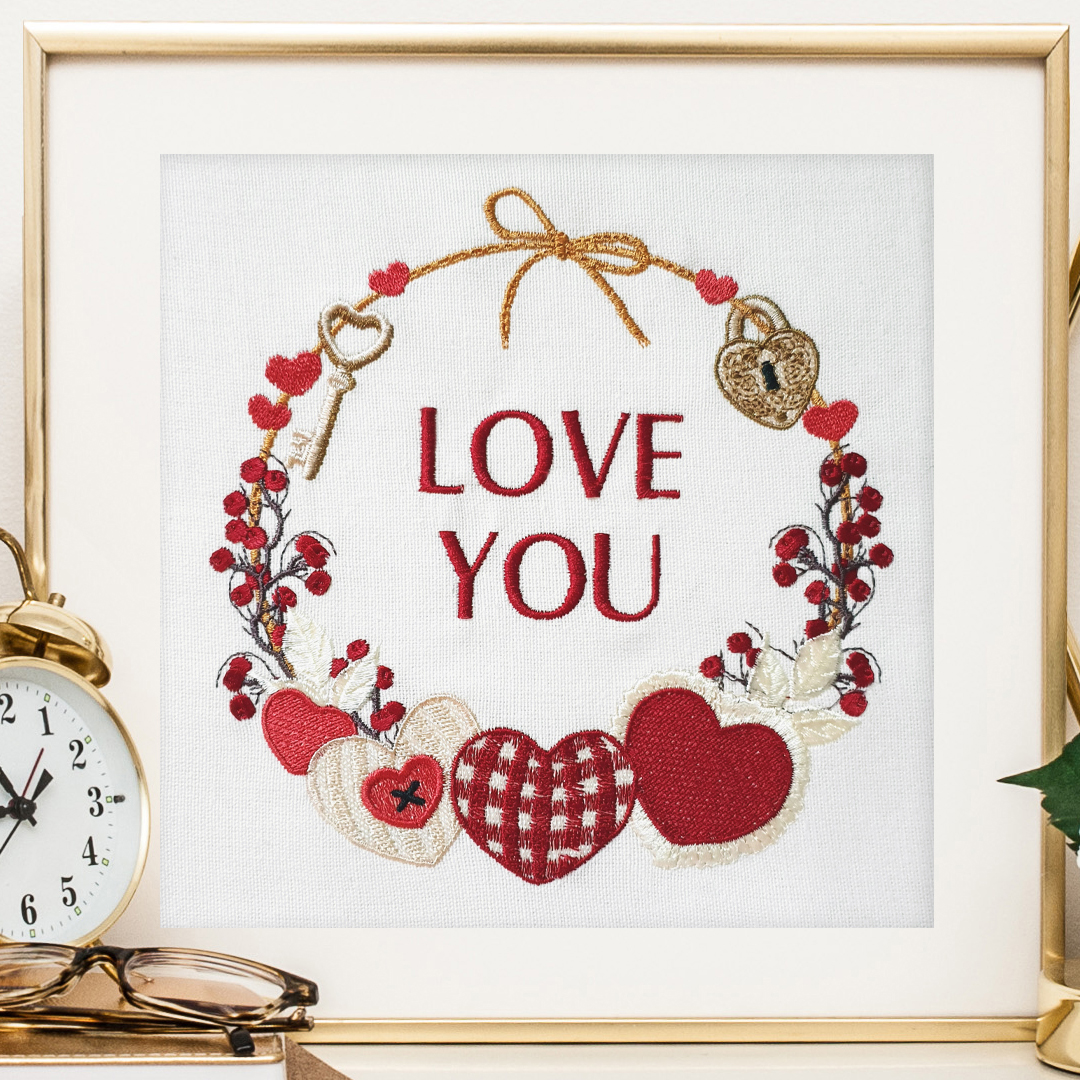 Valentine heart-themed machine embroidery designs | Royal Present ...
