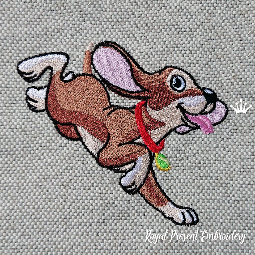 Cute Fun Puppy Machine Embroidery Design - 3 sizes | Royal Present ...