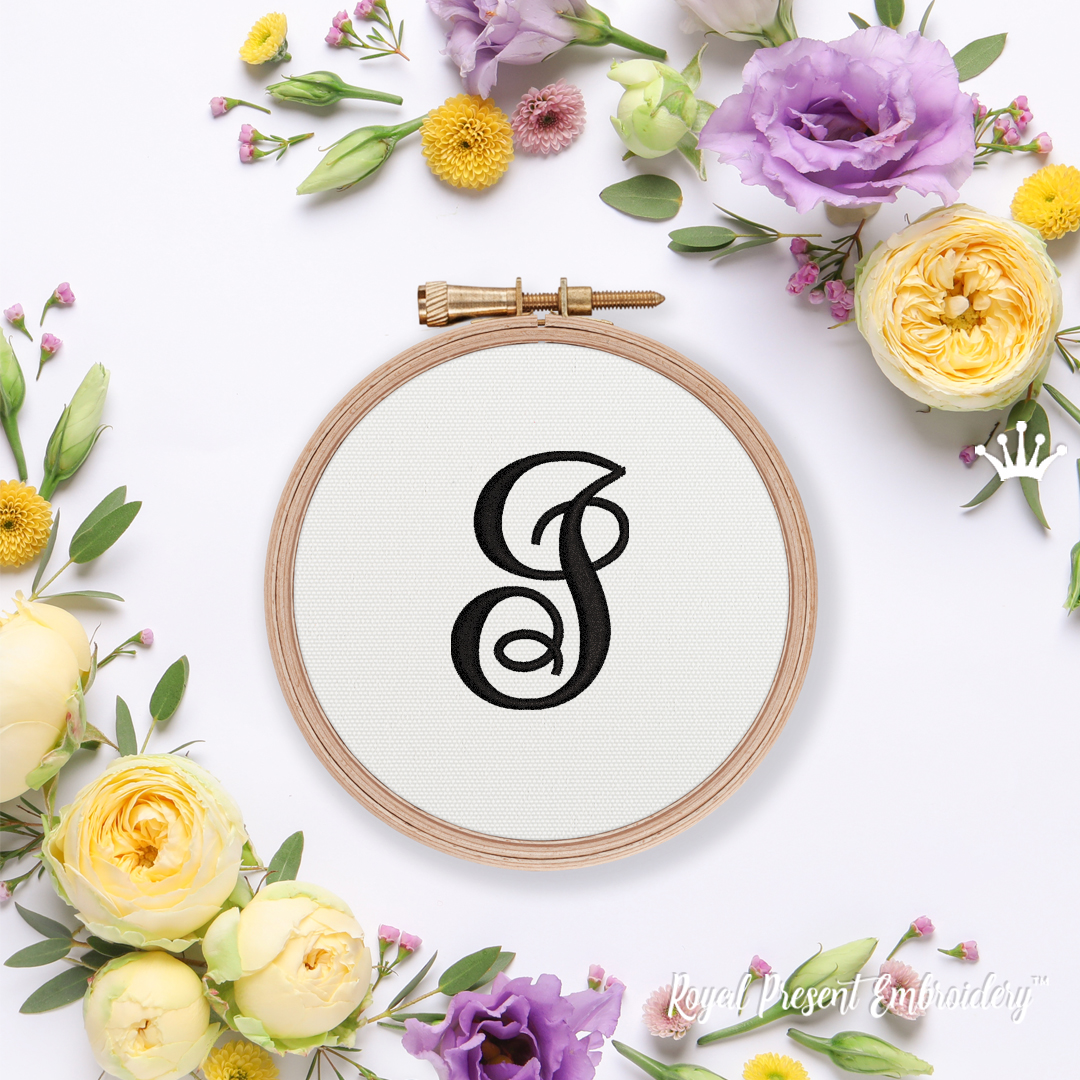 I Monogram Machine Embroidery Design - 2 sizes | Royal Present Embroidery