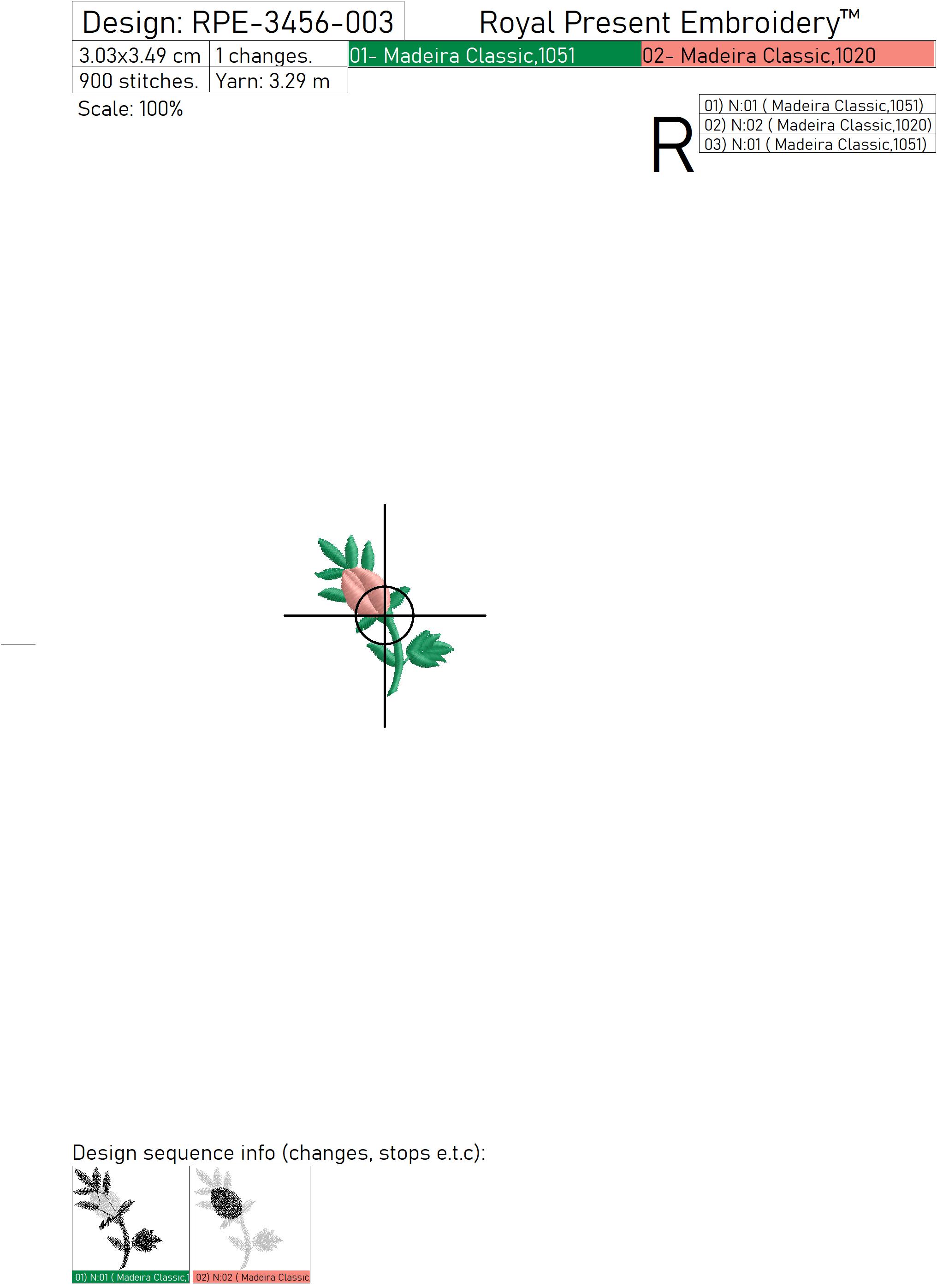 Small roses Machine Embroidery Design Set - 3 sizes | Royal Present ...