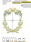 Mimosa frame large Machine embroidery design - 4 sizes | Royal Present ...