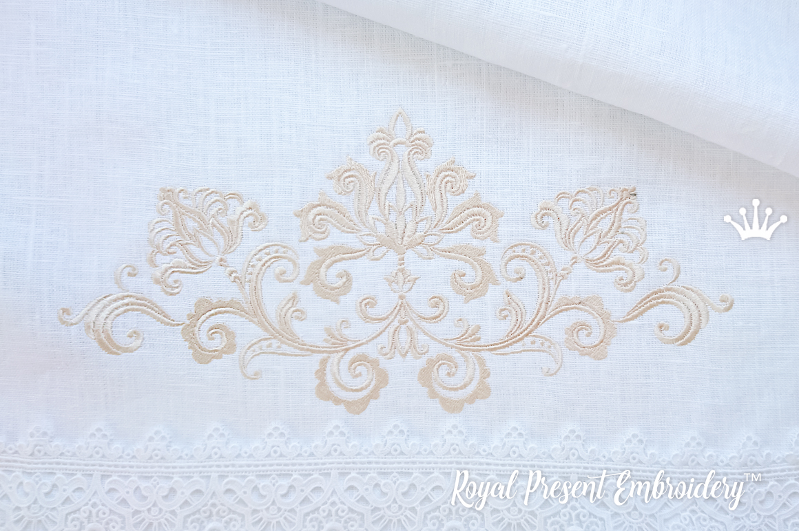 Ornamental floral border large Machine Embroidery Design - 2 sizes ...