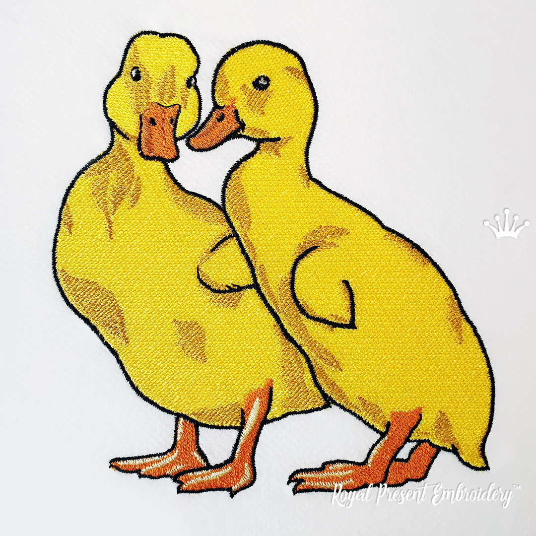 Ducklings large machine embroidery design - 4 sizes | Royal Present ...