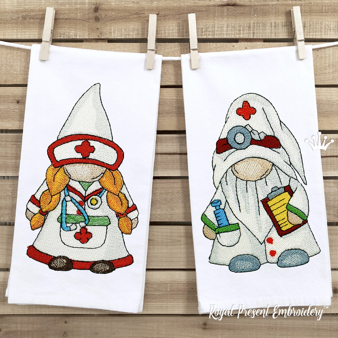 Gnomes Medics small Machine Embroidery Designs - 4 sizes | Royal ...