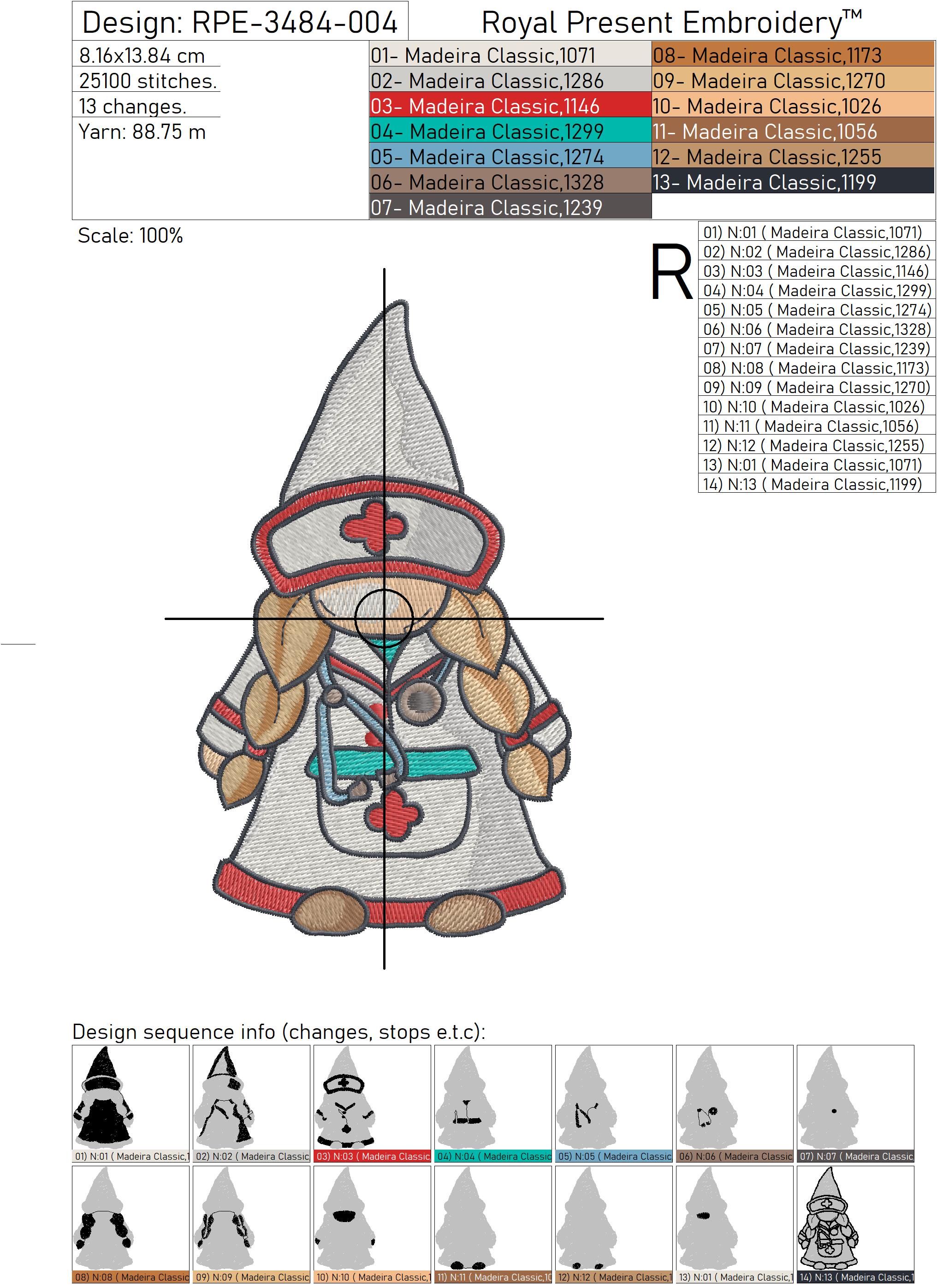Gnomes Medics large Machine Embroidery Designs - 4 sizes | Royal ...