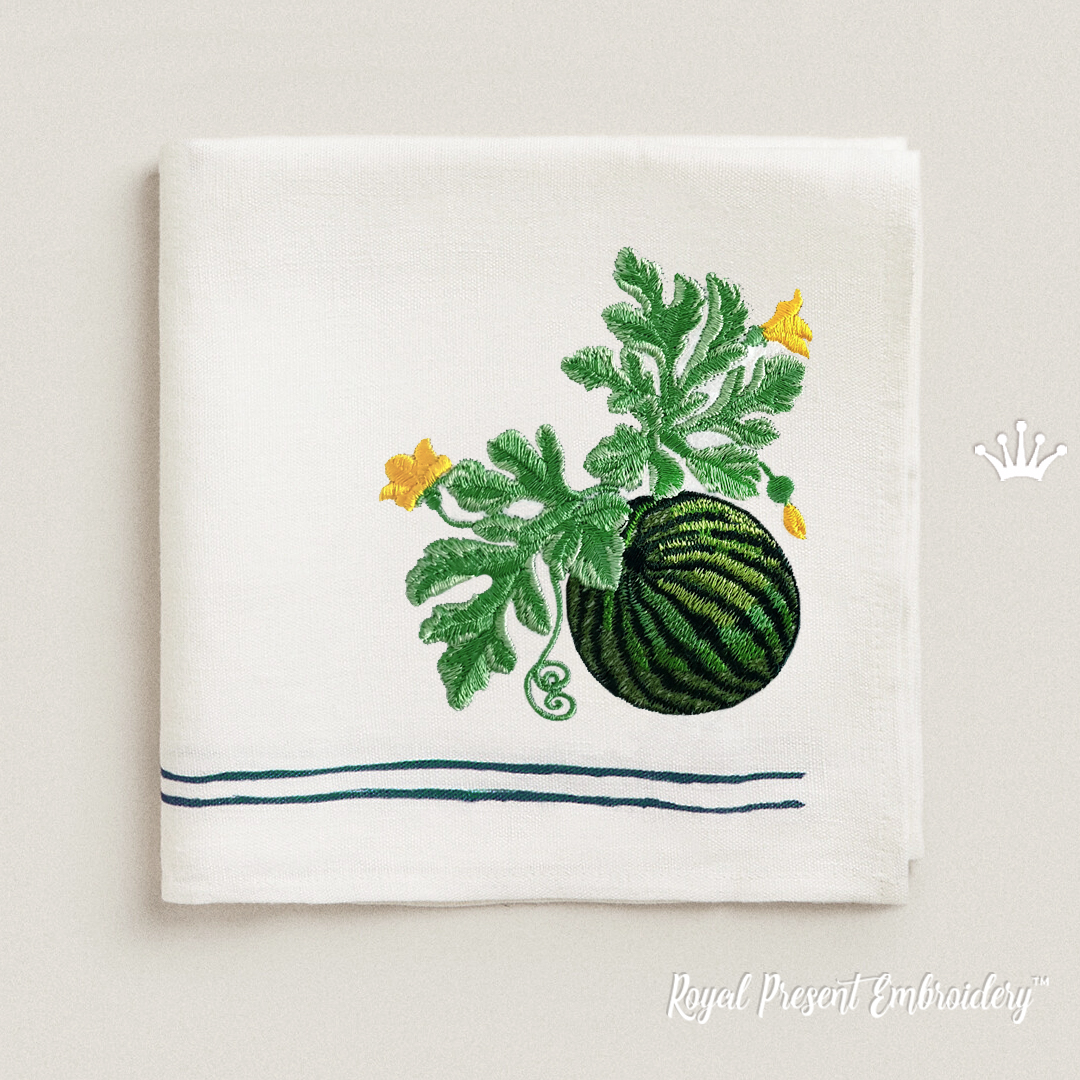 Summer Watermelon Corner Machine Embroidery Design - 3 sizes | Royal ...