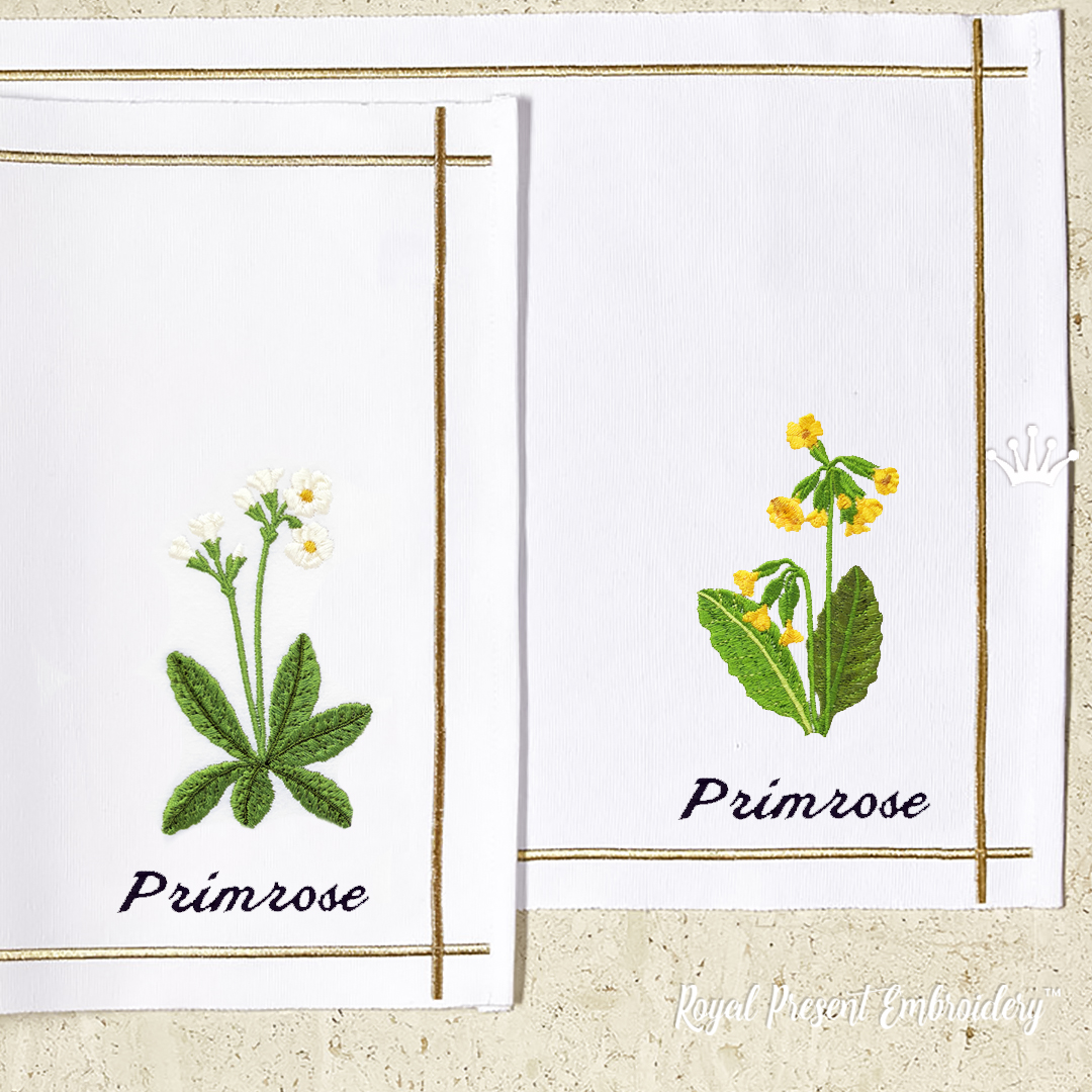 Exquisite Primrose Flowers Machine Embroidery Designs | Royal Present ...