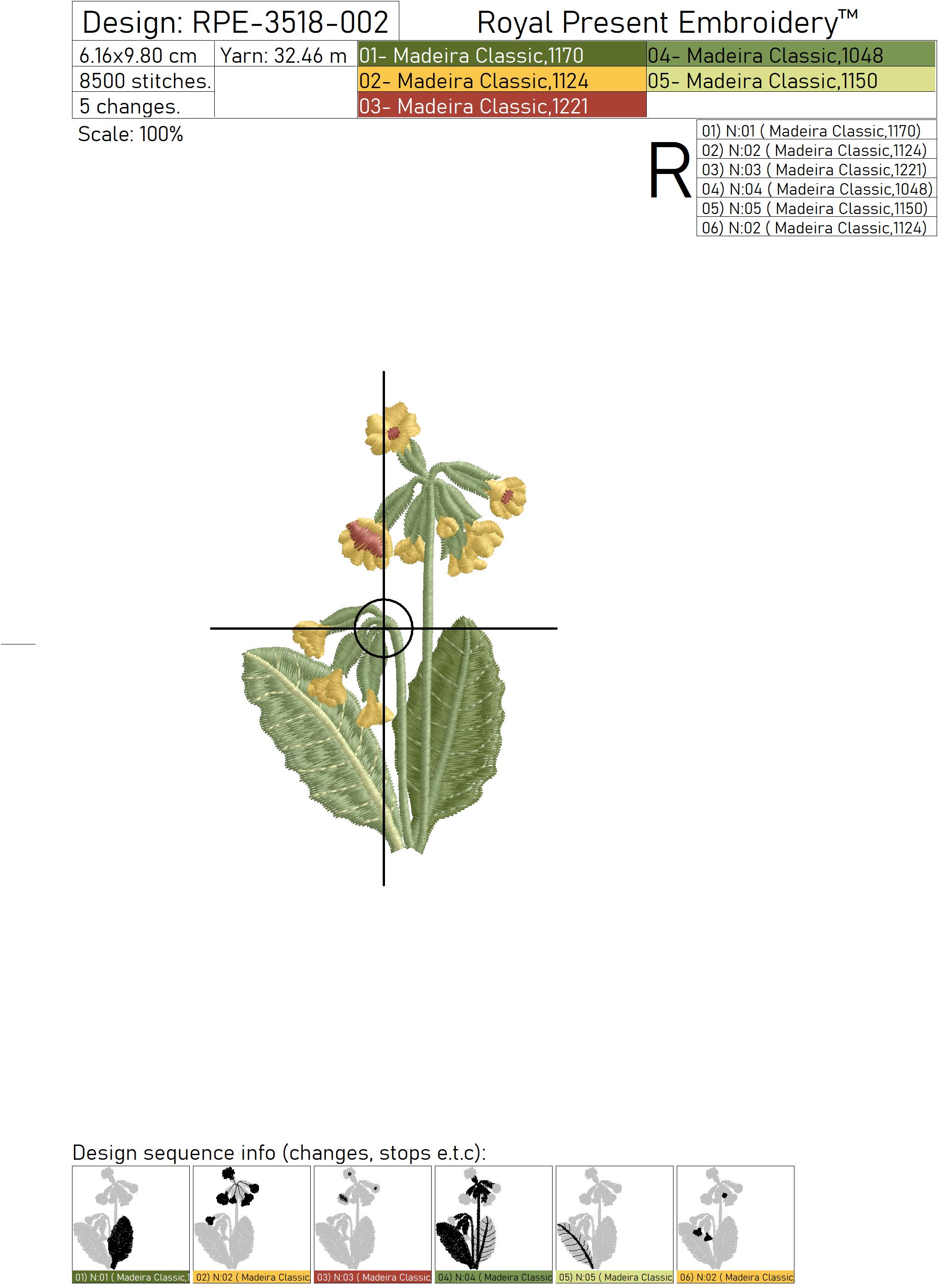 Exquisite Primrose Flowers Machine Embroidery Designs | Royal Present ...