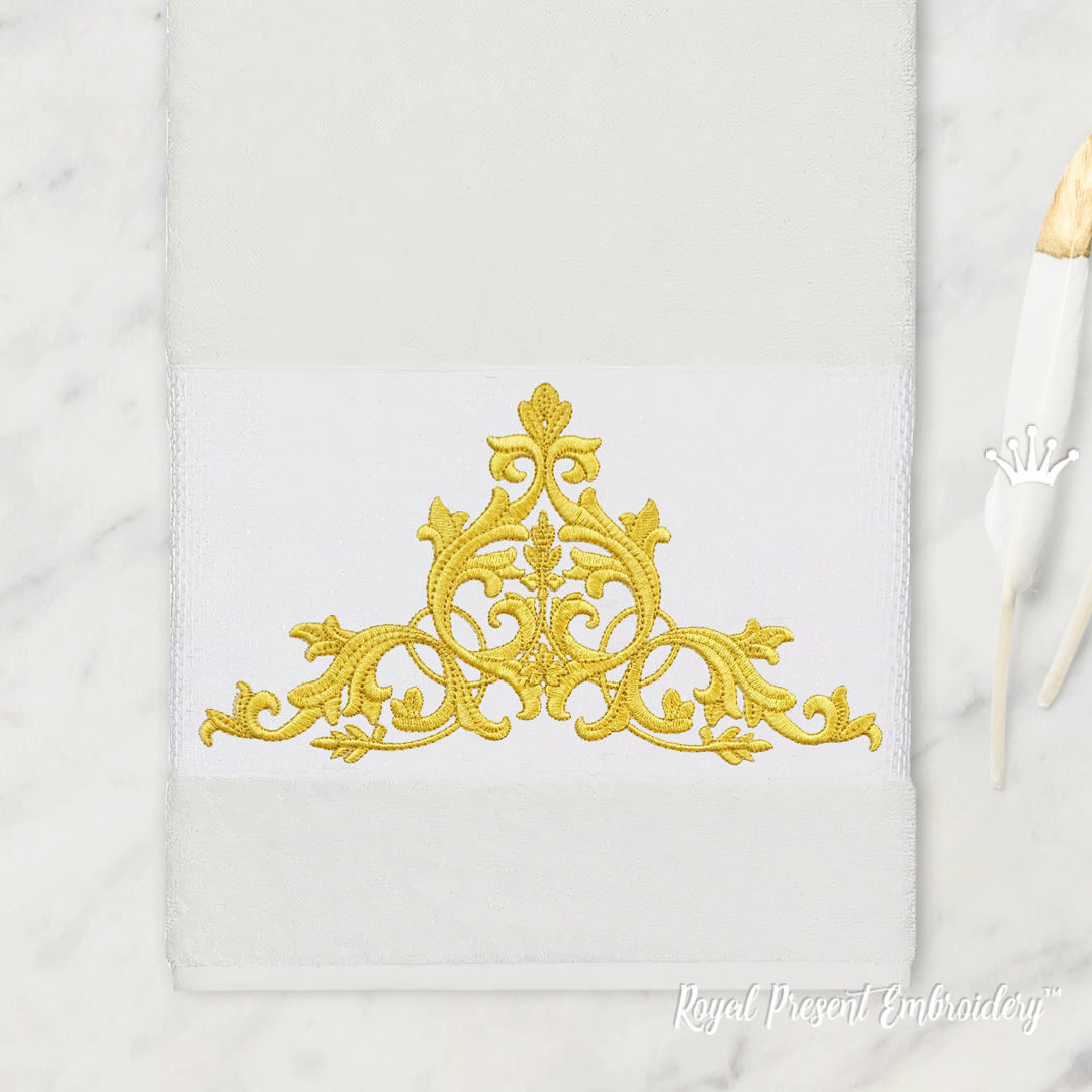 Large Damask Ornament Machine Embroidery Design - 5 sizes | Royal ...