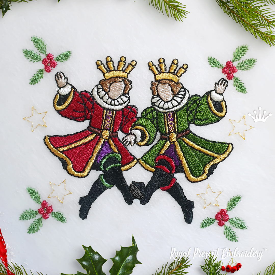Christmas Lords-a-Leaping Machine Embroidery design | Royal Present ...