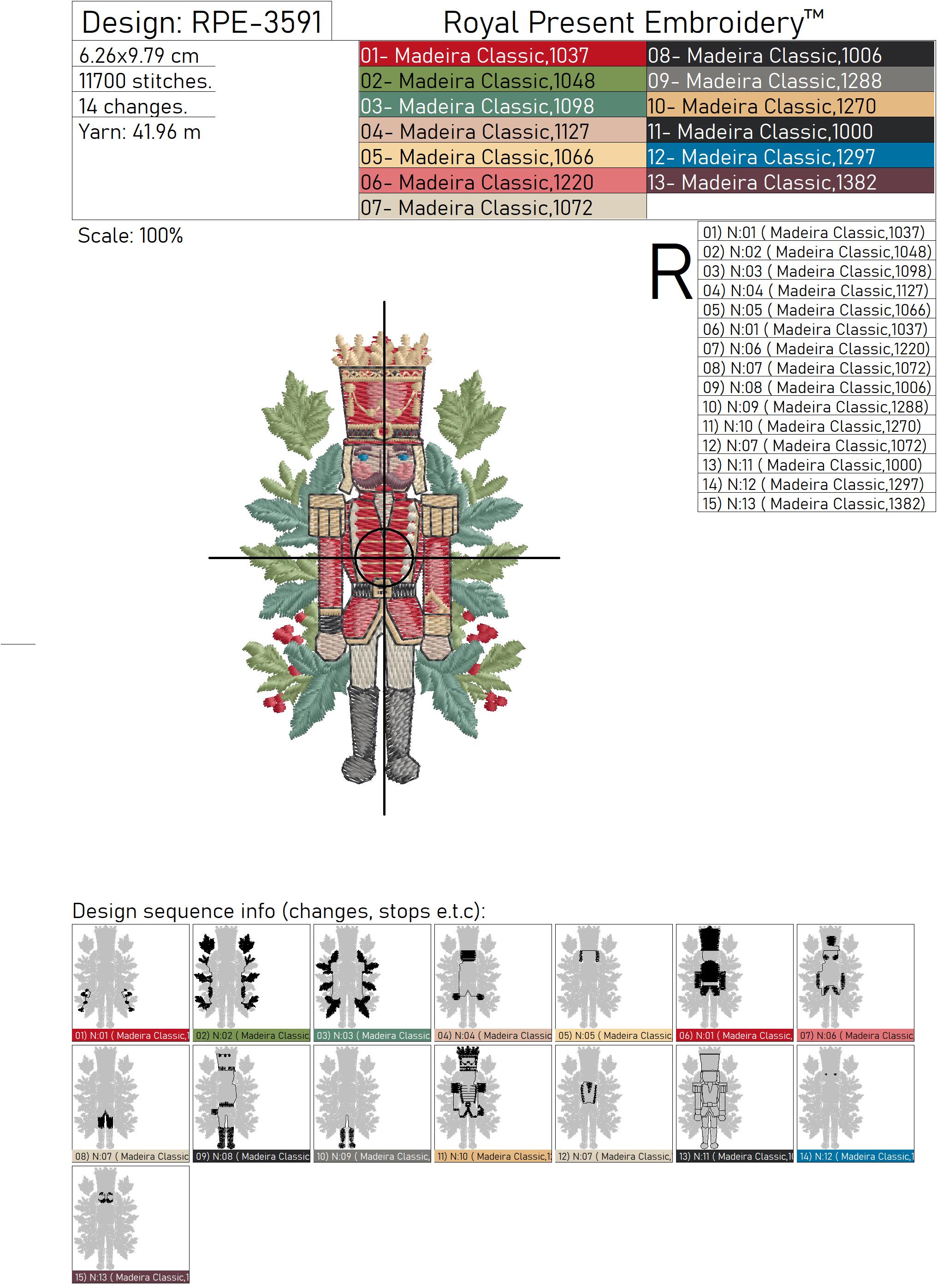Nutcracker in a Crown | Royal Present Embroidery