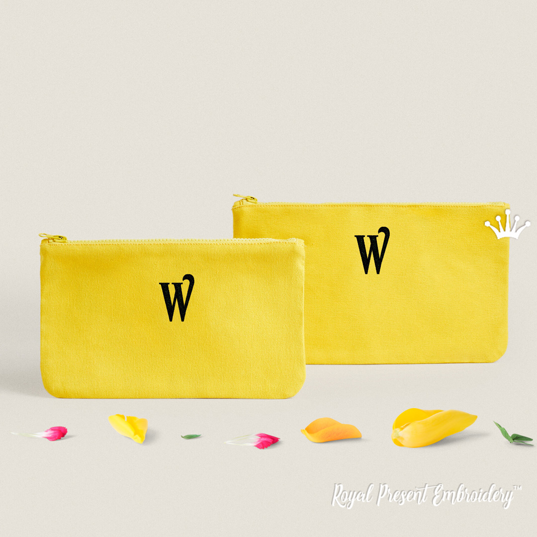 Capital Letter W monogram Option 2 | Royal Present Embroidery