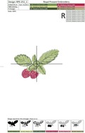 Raspberries Machine Embroidery pattern online | Royal Present Embroidery
