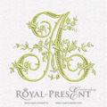 Monogram A with Roses Machine Embroidery Design | Royal Present Embroidery