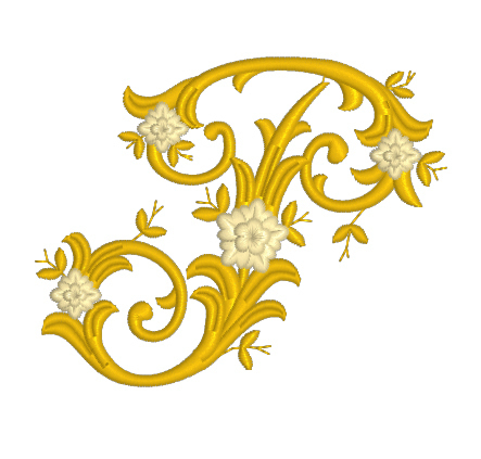 Machine Embroidery Design - Monogram P | Royal Present Embroidery