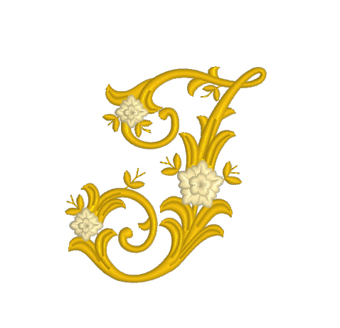 Machine Embroidery Design - Monogram J | Royal Present Embroidery