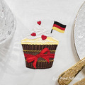 Germany flag Cupcake Machine Embroidery Design | Royal Present Embroidery