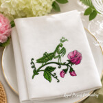 Praying Mantis on Sweet Pea Flower Machine Embroidery Design for ...