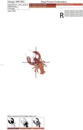 Machine Embroidery Design Red lobster | Royal Present Embroidery