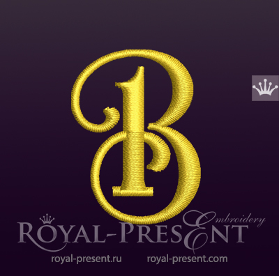 Capital Letter B Embroidery design V2 | Royal Present Embroidery