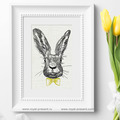 Machine Embroidery Design Spring Rabbit with bow-tie | Royal Present ...