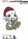 Machine Embroidery Design Christmas Dog - 2 sizes | Royal Present ...