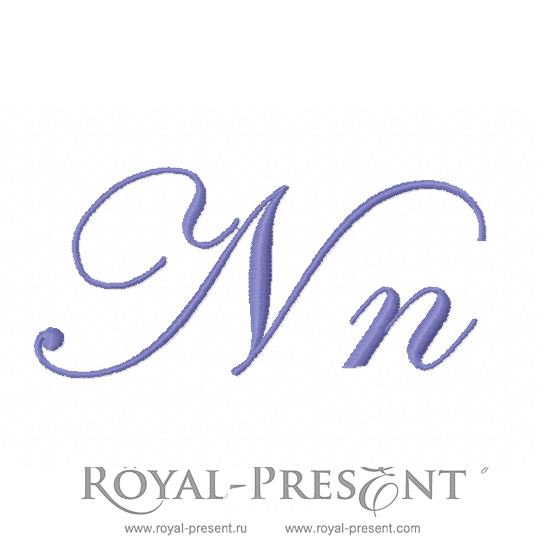 Machine embroidery design The letter N | Royal Present Embroidery