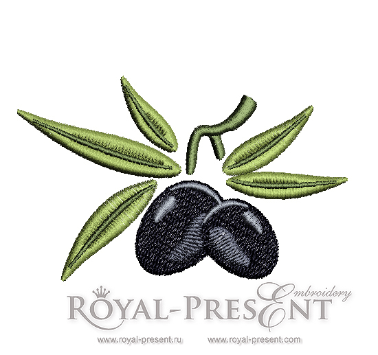Machine Embroidery Design Olives | Royal Present Embroidery