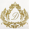 Machine Embroidery Design Baroque Monogram Blank | Royal Present Embroidery