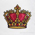 Gold Royal Crown Machine Embroidery Design | Royal Present Embroidery