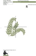 Fern leaf Machine Embroidery Design | Royal Present Embroidery