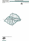 Free Shell Machine Embroidery Design - 3 sizes | Royal Present Embroidery