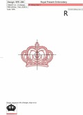 Machine Embroidery Design Royal Crown - 5 sizes | Royal Present Embroidery